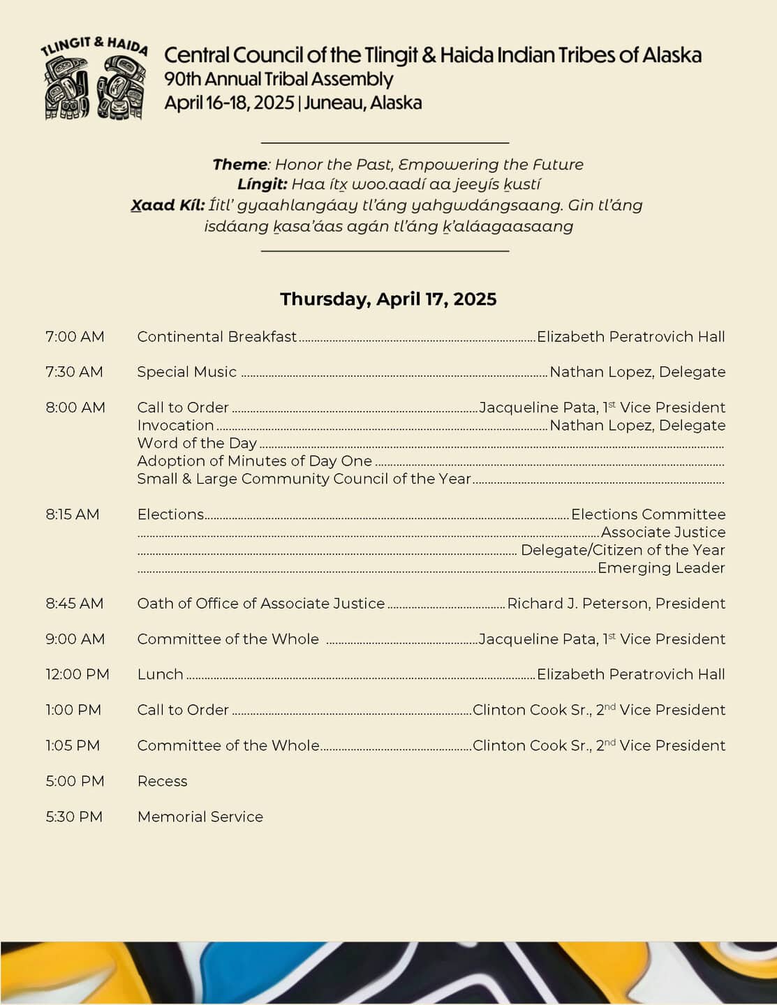 90th Annual Tribal Assembly - Tlingit & Haida